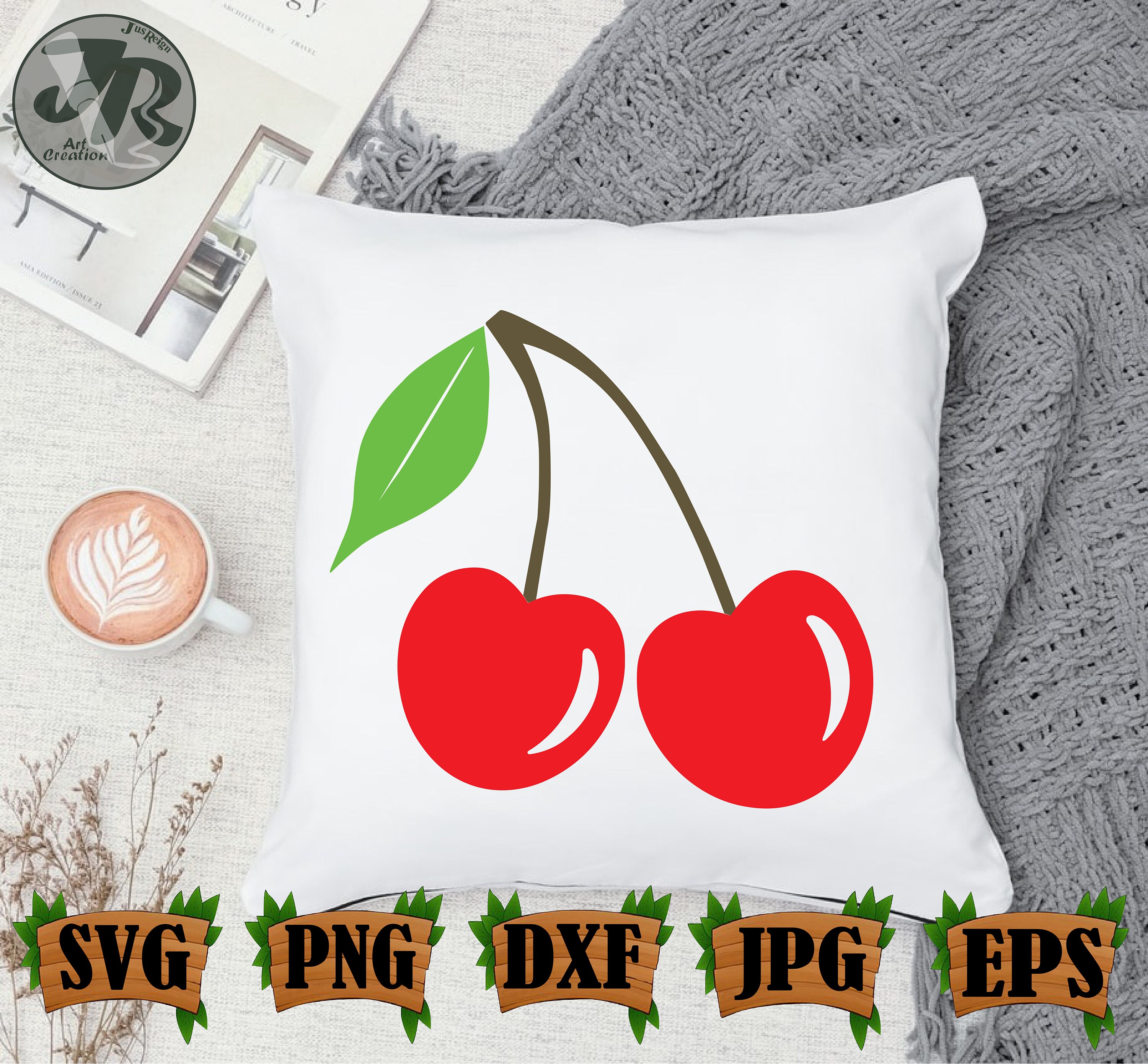 Cherries Svg, Cherries Clip Art, Cherry Svg, Cherry Cricut, Silhouette ...