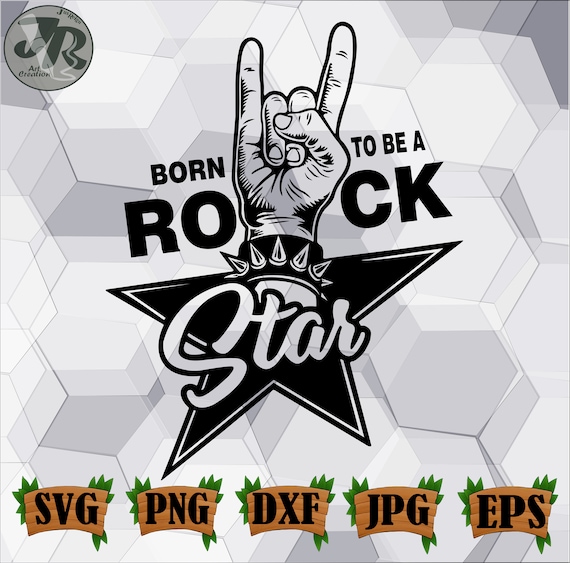 Geboren als Rock Star Svg Rock Star Svg Rock and Roll Svg - Etsy Nederland