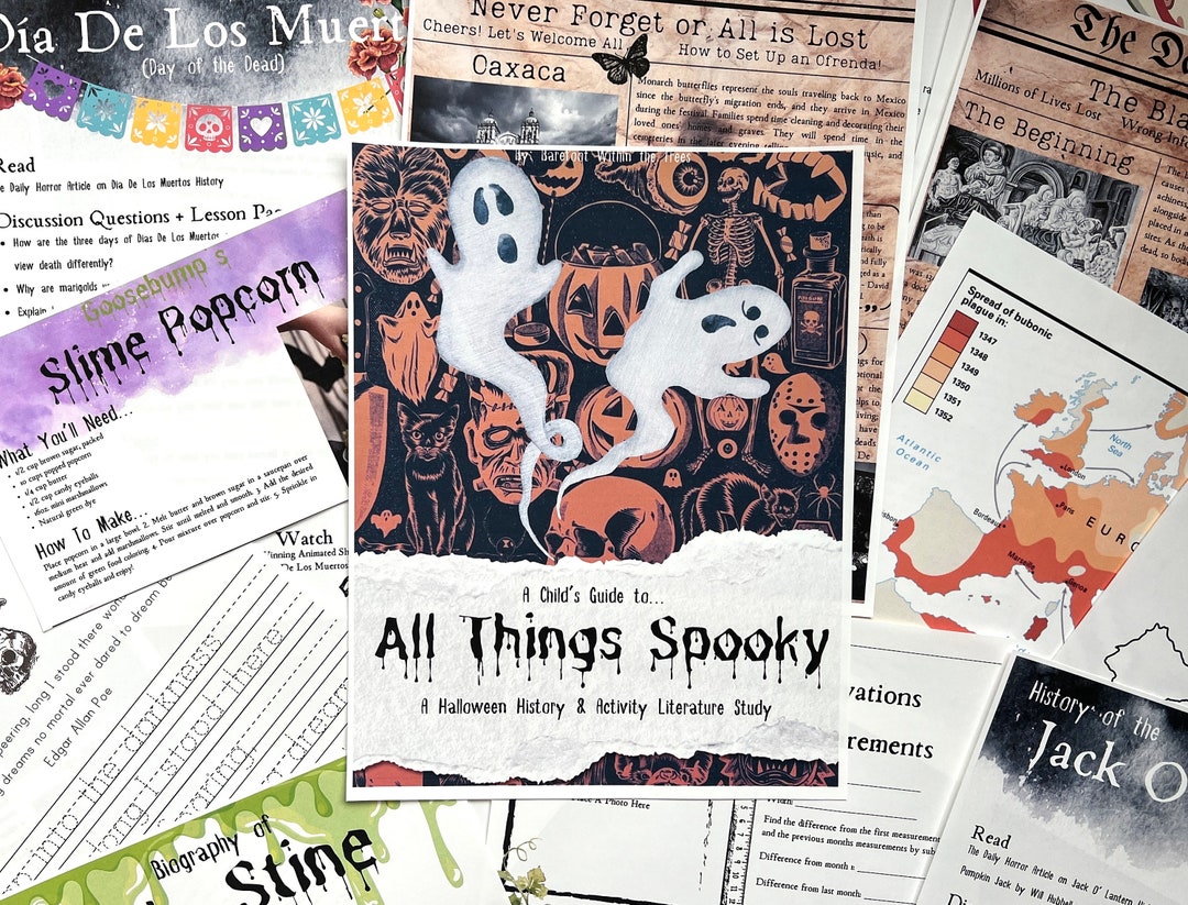 A Childs Guide to All Things Spooky Halloween Unit Study - Etsy