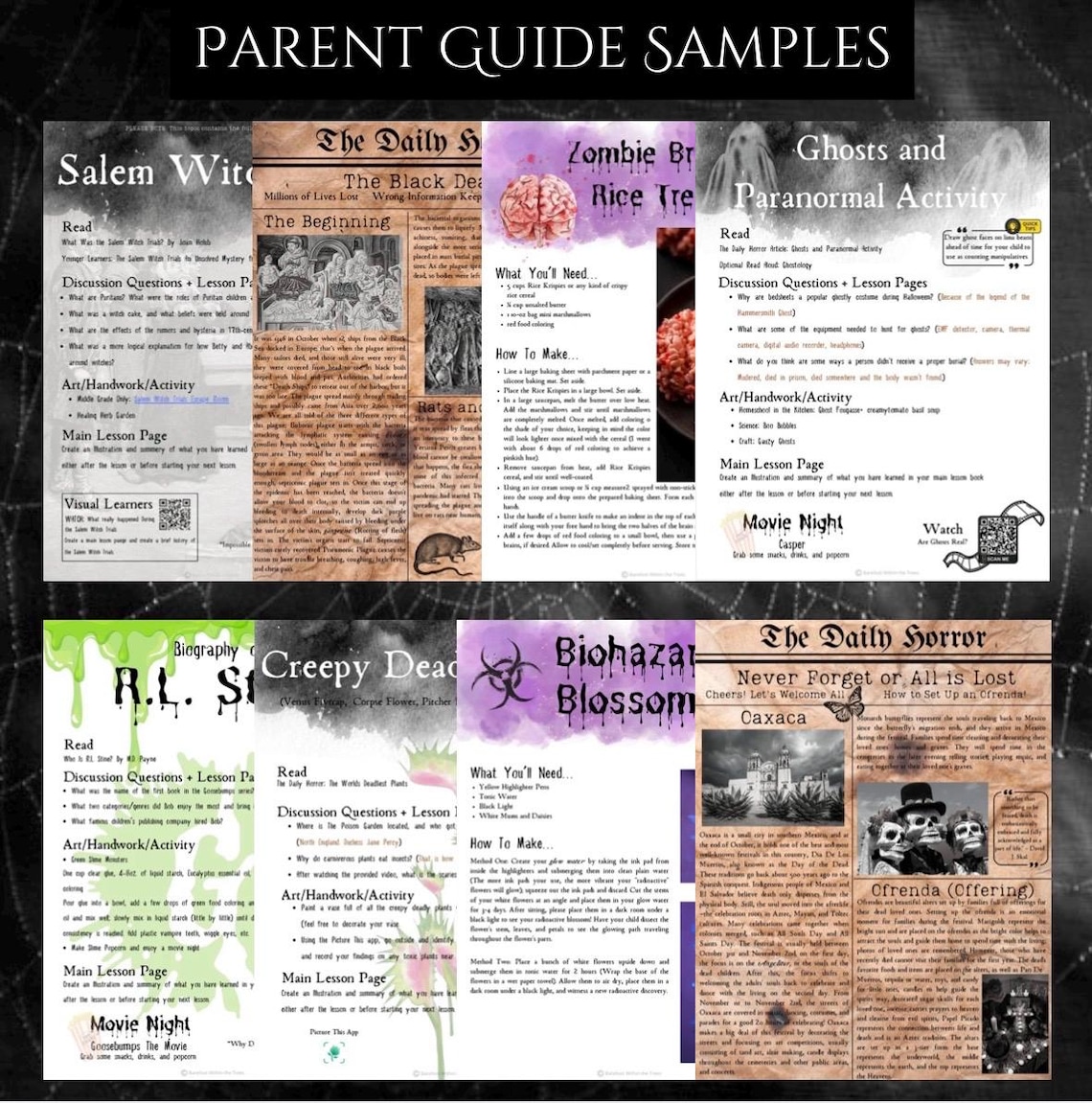 A Child’s Guide to All Things Spooky Halloween Unit Study - Etsy