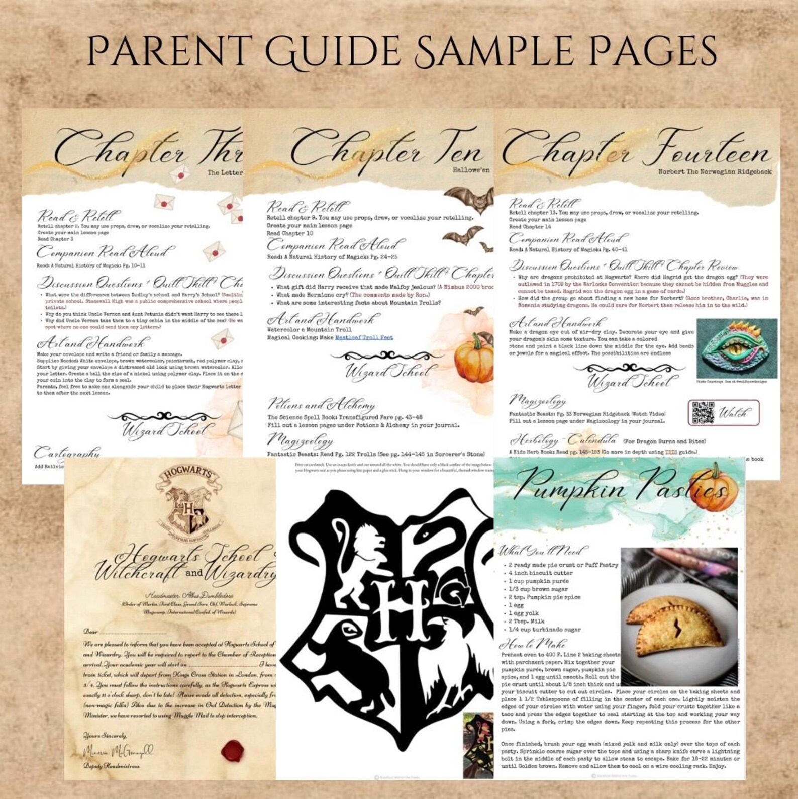 Wizard H. Potter Book One Homeschool Literature Guide - Etsy