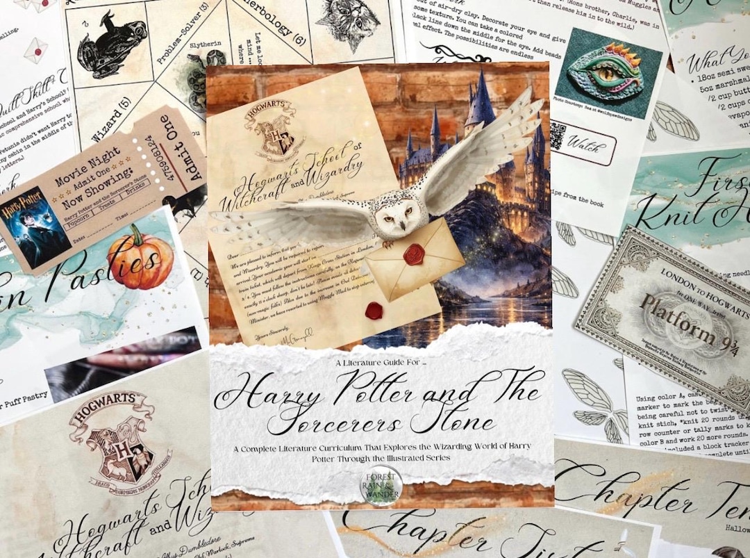 Wizard H. Potter Book One Homeschool Literature Guide - Etsy