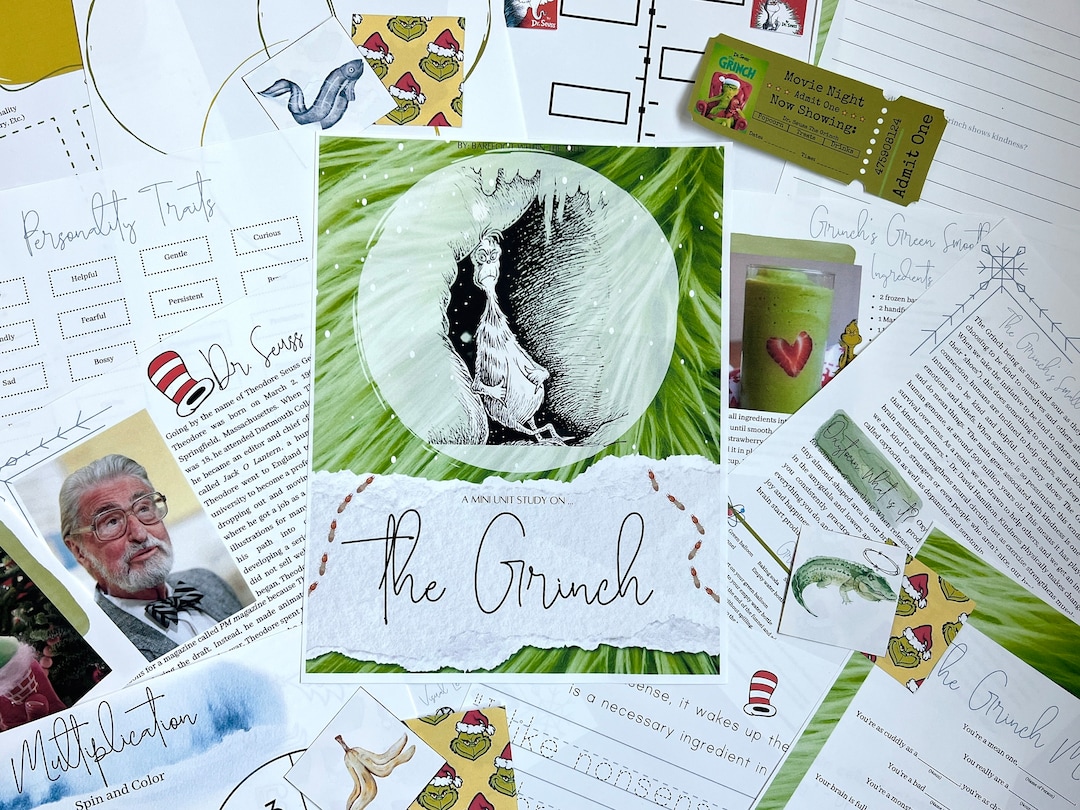 The Grinch Mini Unit Study - Etsy