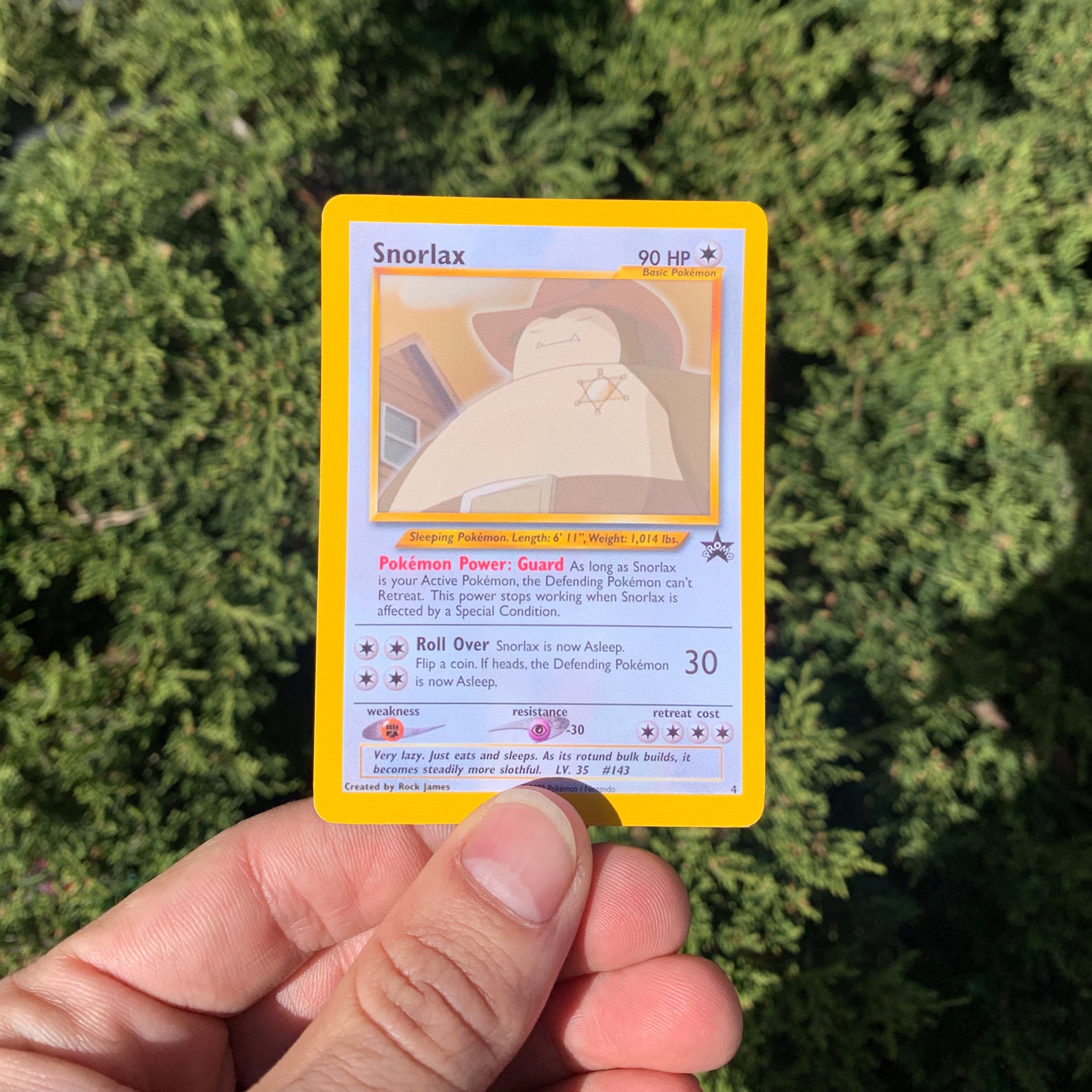 Sheriff Snorlax Custom Pokémon Card - Etsy
