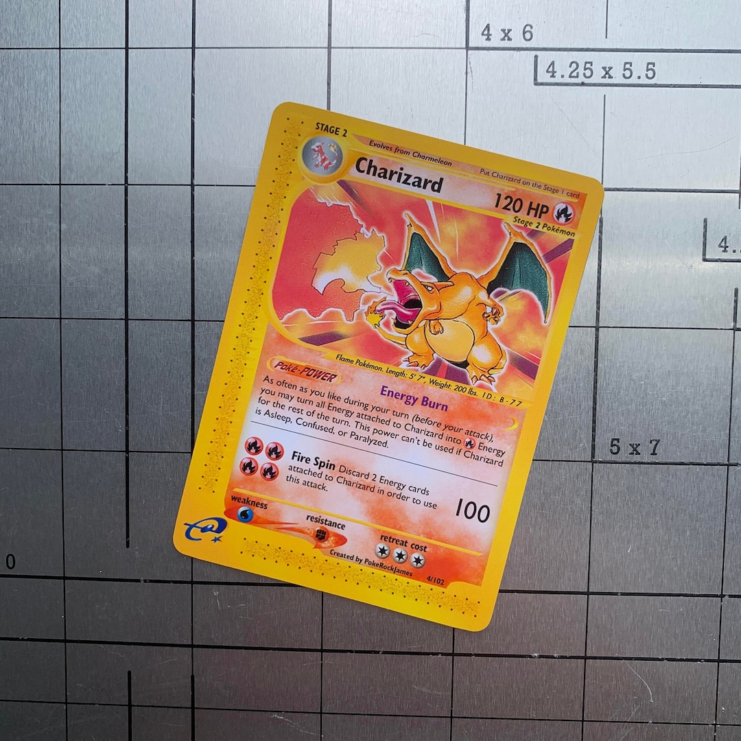 Custom Charizard E Reader NON HOLOGRAPHIC Card - Etsy