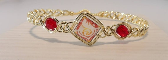 Genshin Impact Pyro Vision Bracelet square | Etsy