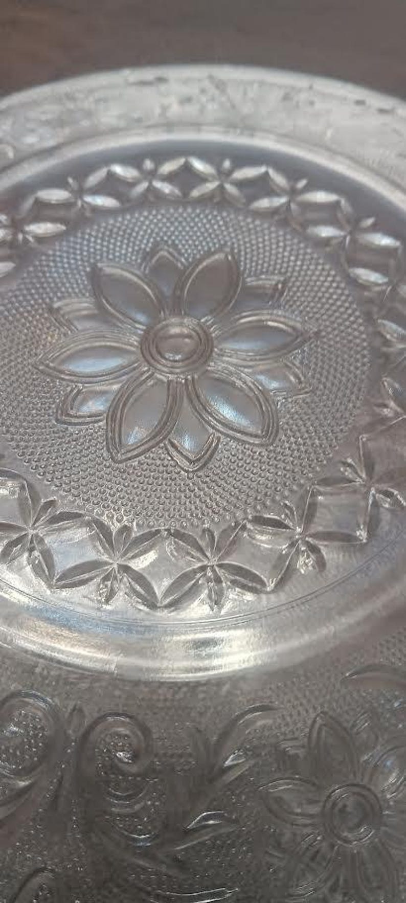 Anchor Hocking Sandwich Glass Pattern Serving Plate - Etsy Canada