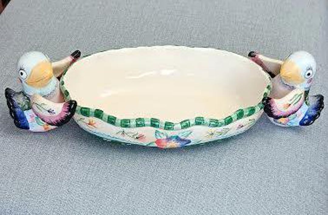 Fitz and Floyd "gypsy Chicks" Pattern, Boat Shaped Serving Dish (SO CUTE!) - Etsy