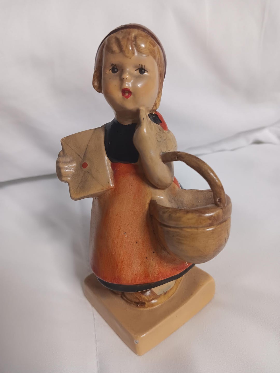 Adorable Hummel Reproduction of Girl With a Basket, Stamped Made in the ...