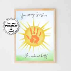 You Are My Sunshine Handprint | Mother's Day Handprint Art | Handprint ...