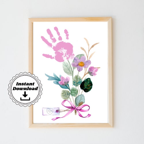 Mother's Day Handprint Art Handprint Craft for Kids - Etsy