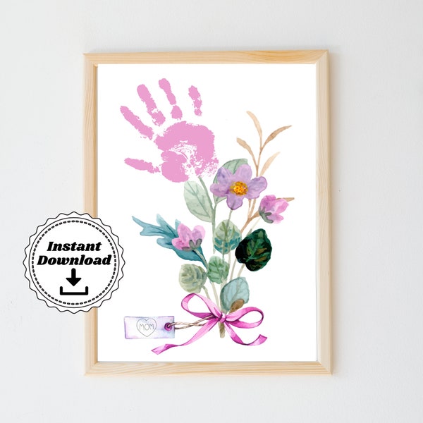 Handprint Flower Art - Etsy