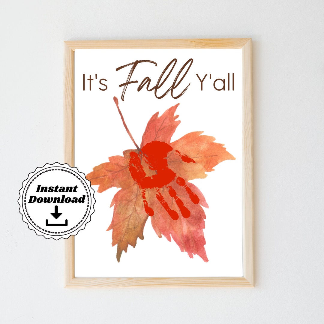Fall Handprint Art: DIY Leaf School Craft (digital Download) - Etsy