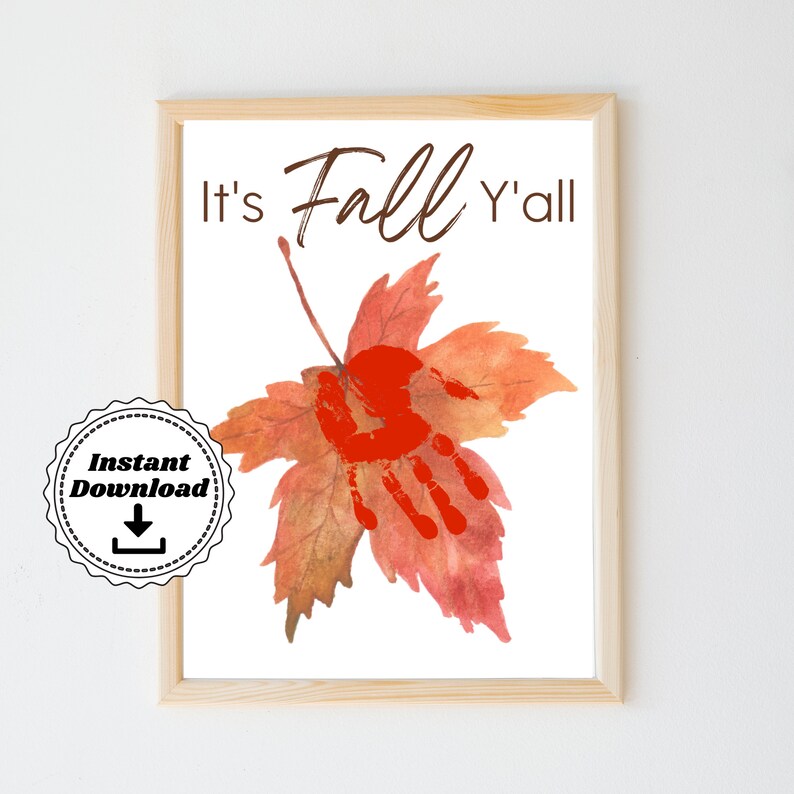 Fall Handprint Art: DIY Leaf School Craft (digital Download) - Etsy