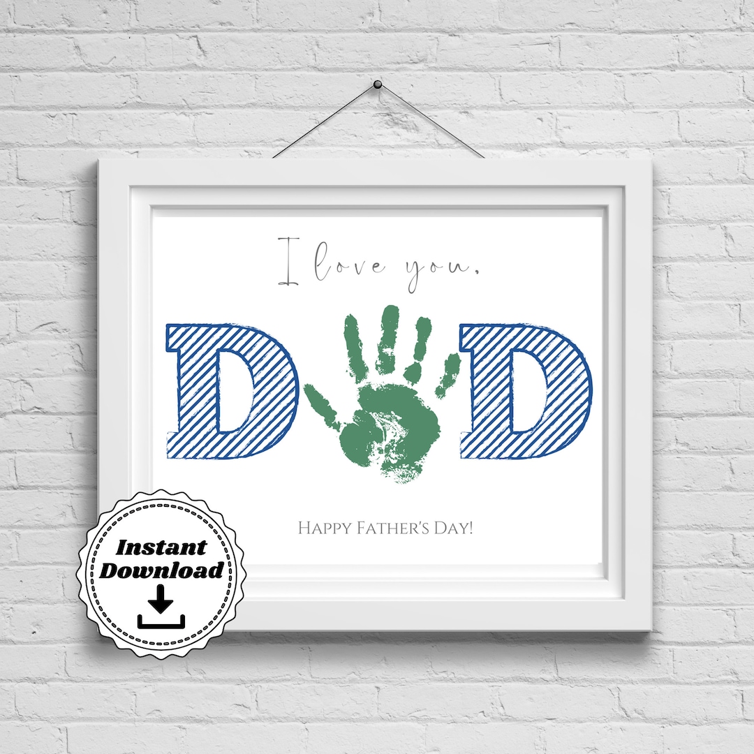 Father's Day Handprint Art: Dad Keepsake Gift (PDF & PNG) - Etsy