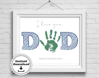 Father's Day Handprint Art | Handprint Craft for Kids | Toddler Father ...