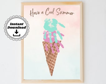 Handprint Art Summer - Etsy