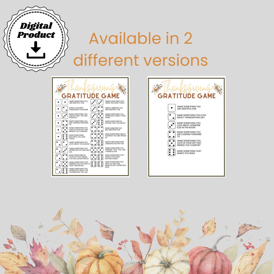 Thanksgiving Gratitude Dice Game, Thanksgiving Activities, Thanksgiving ...