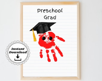 Preschool Graduation Handprint Bundle | Graduation Art | Handprint Art ...