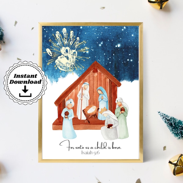 Nativity Handprint - Etsy