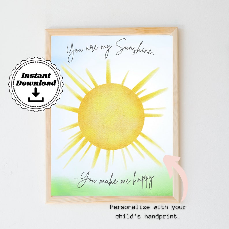 You Are My Sunshine Handprint | Mother's Day Handprint Art | Handprint ...