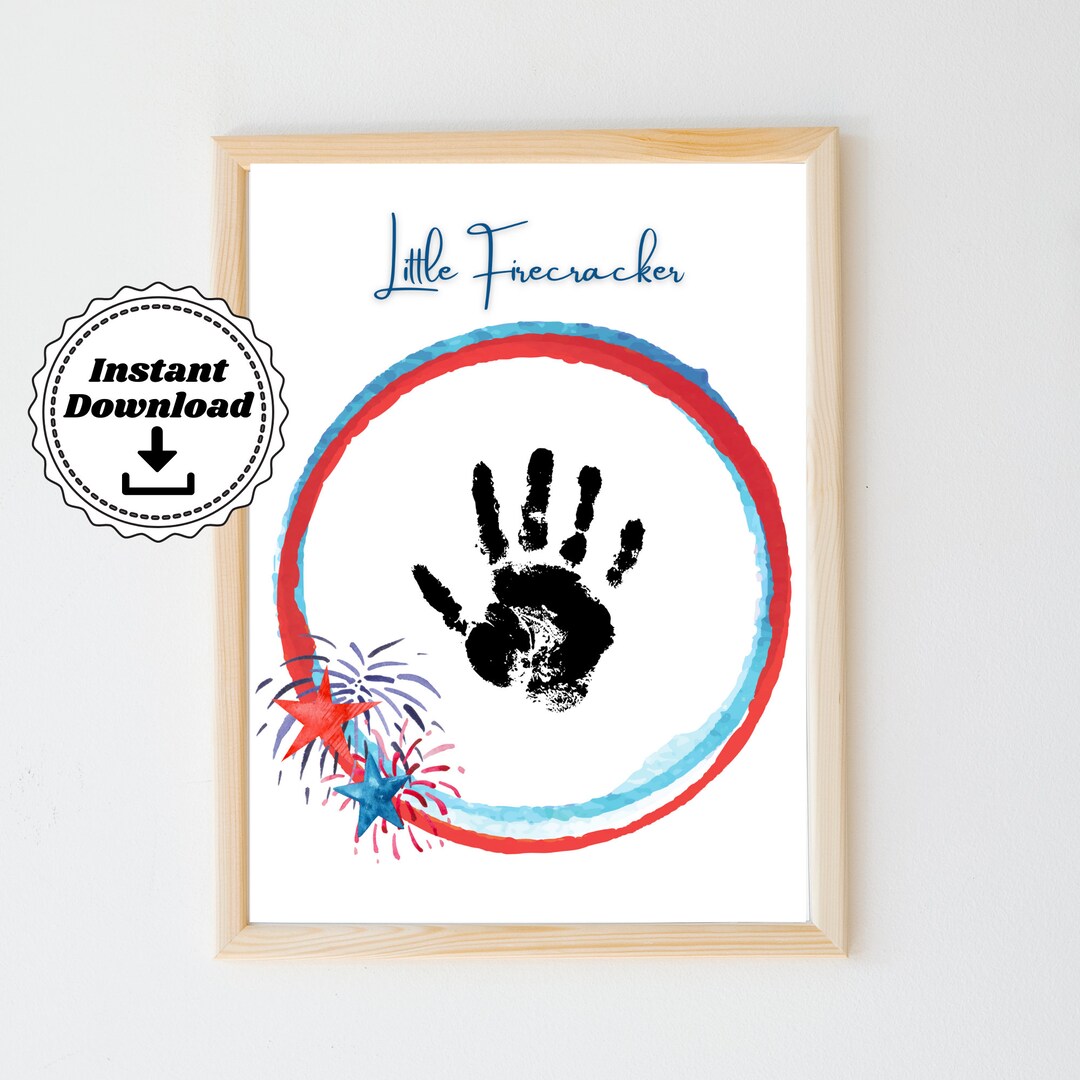 Little Firework Handprint 4th of July Printable Independence Day Craft ...