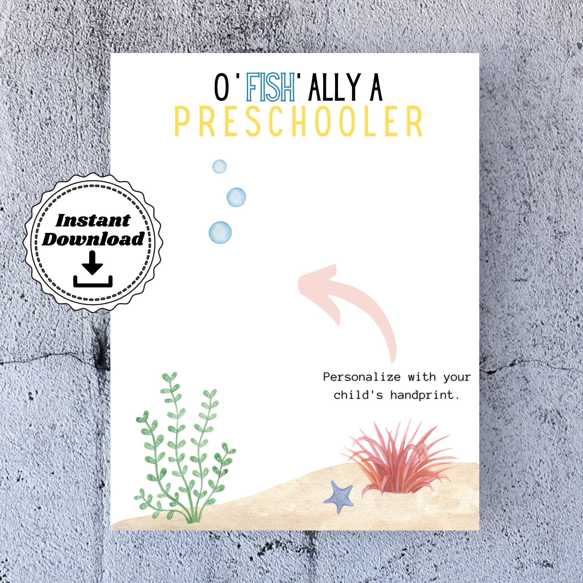 O FISH Ally a Preschooler, Kindergartener, 1st Grader, 2nd Grader ...