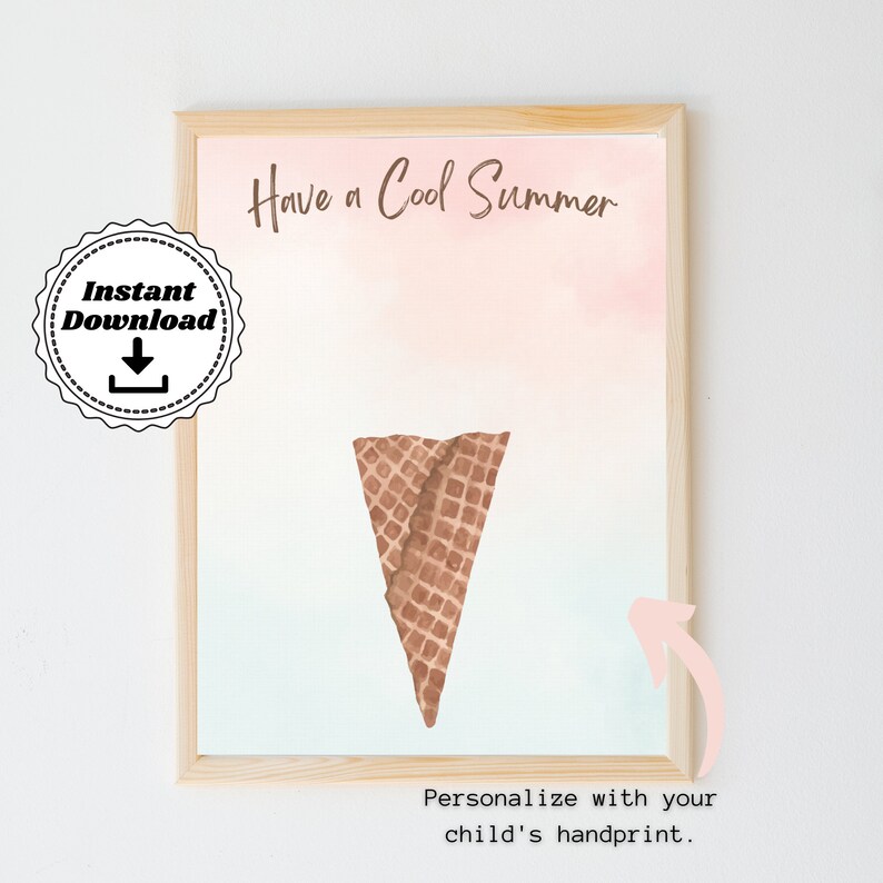 Cool Summer Handprint | Summer Handprint Art | Ice Cream Handprint ...