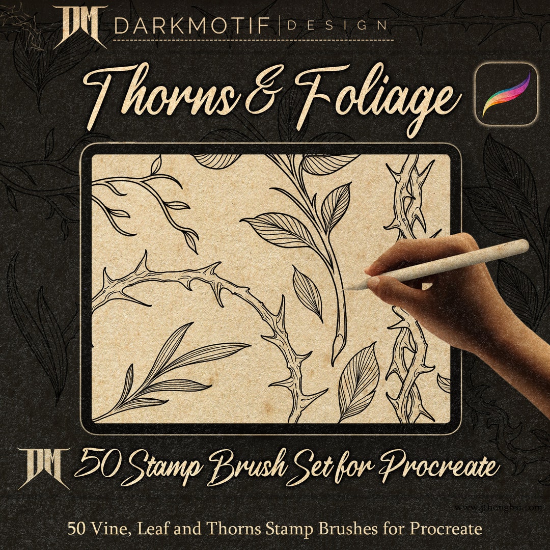 Thorns and Foliage Brush Set for Procreate - Etsy