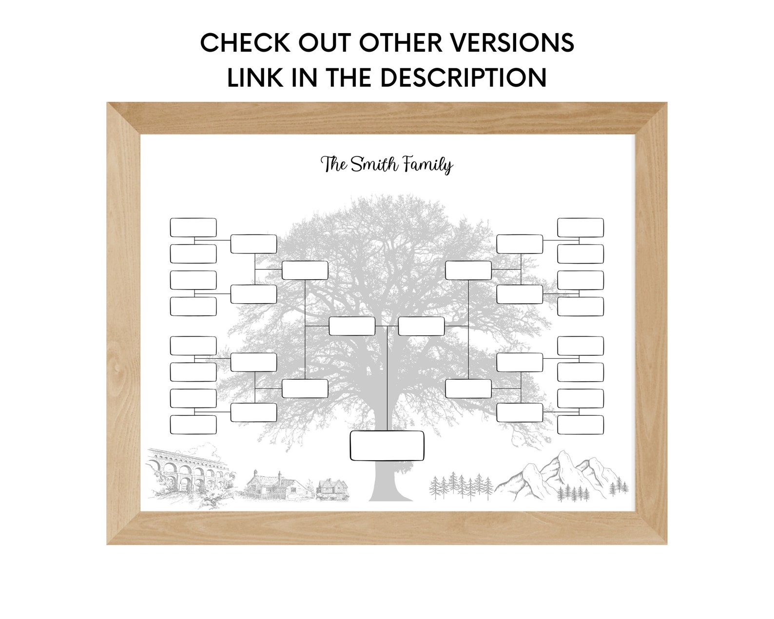 Editable Family Tree Template for Five Generations - Etsy