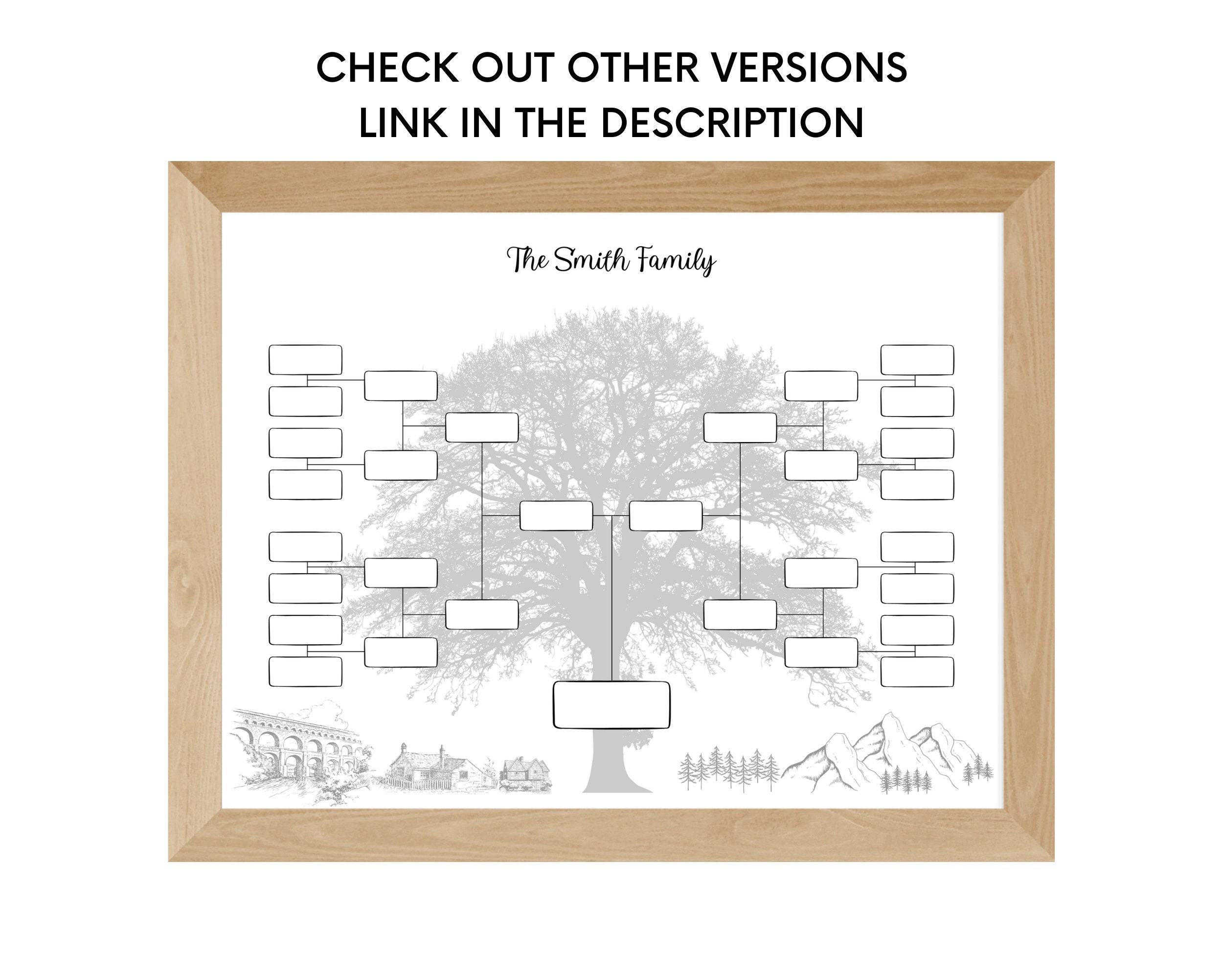 Editable Family Tree Template: Five Generations (PDF) - Etsy