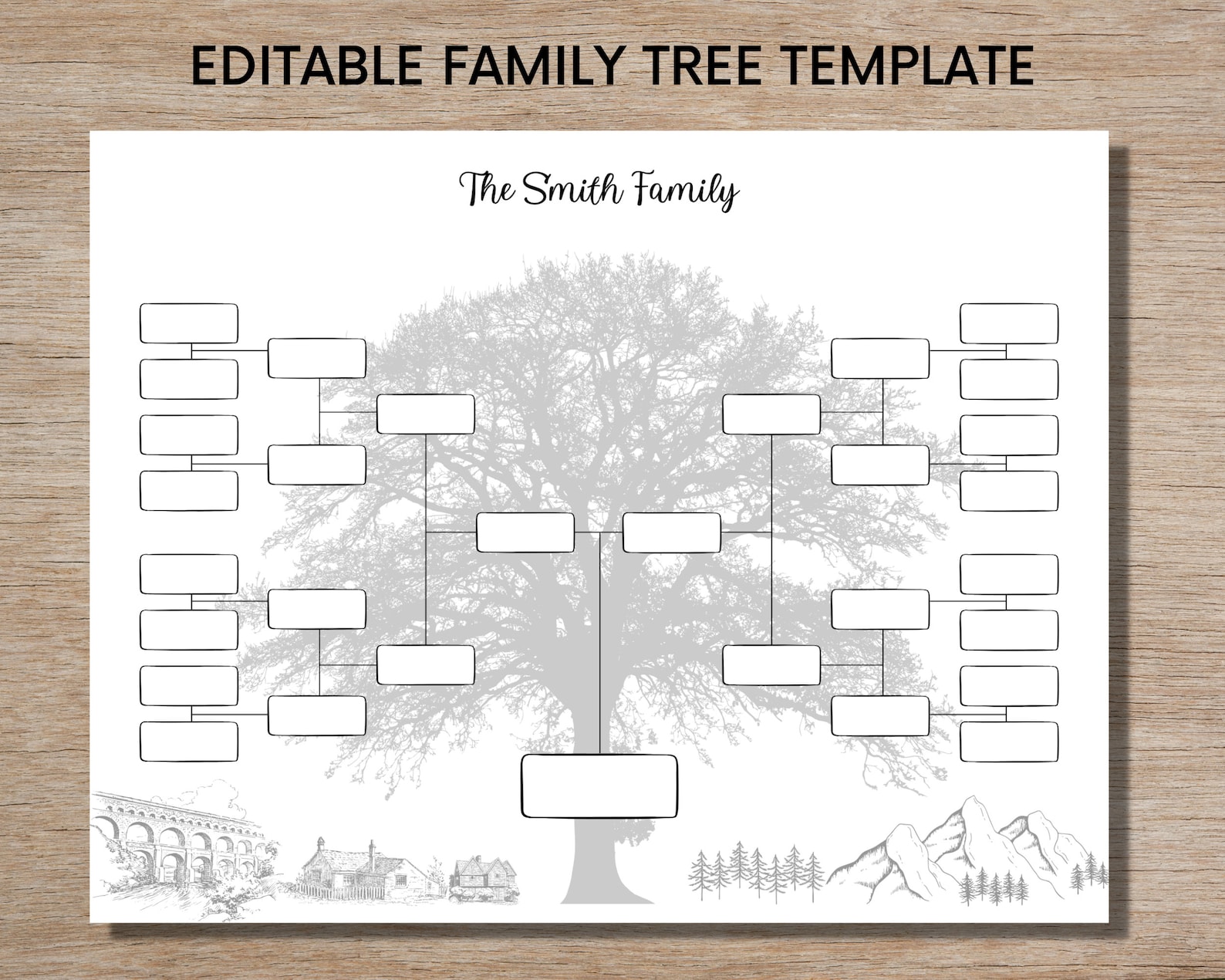 Five Generation Family Tree Template, Five Generation Family Tree ...