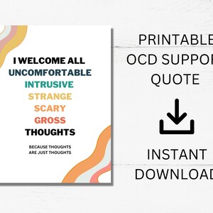 OCD Support Print, Inspirational Quote Poster (digital Download) - Etsy