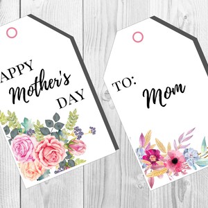 Mother's Day Printable Gift Tags, Gift Favor Tags, Gift Tag for Mom ...