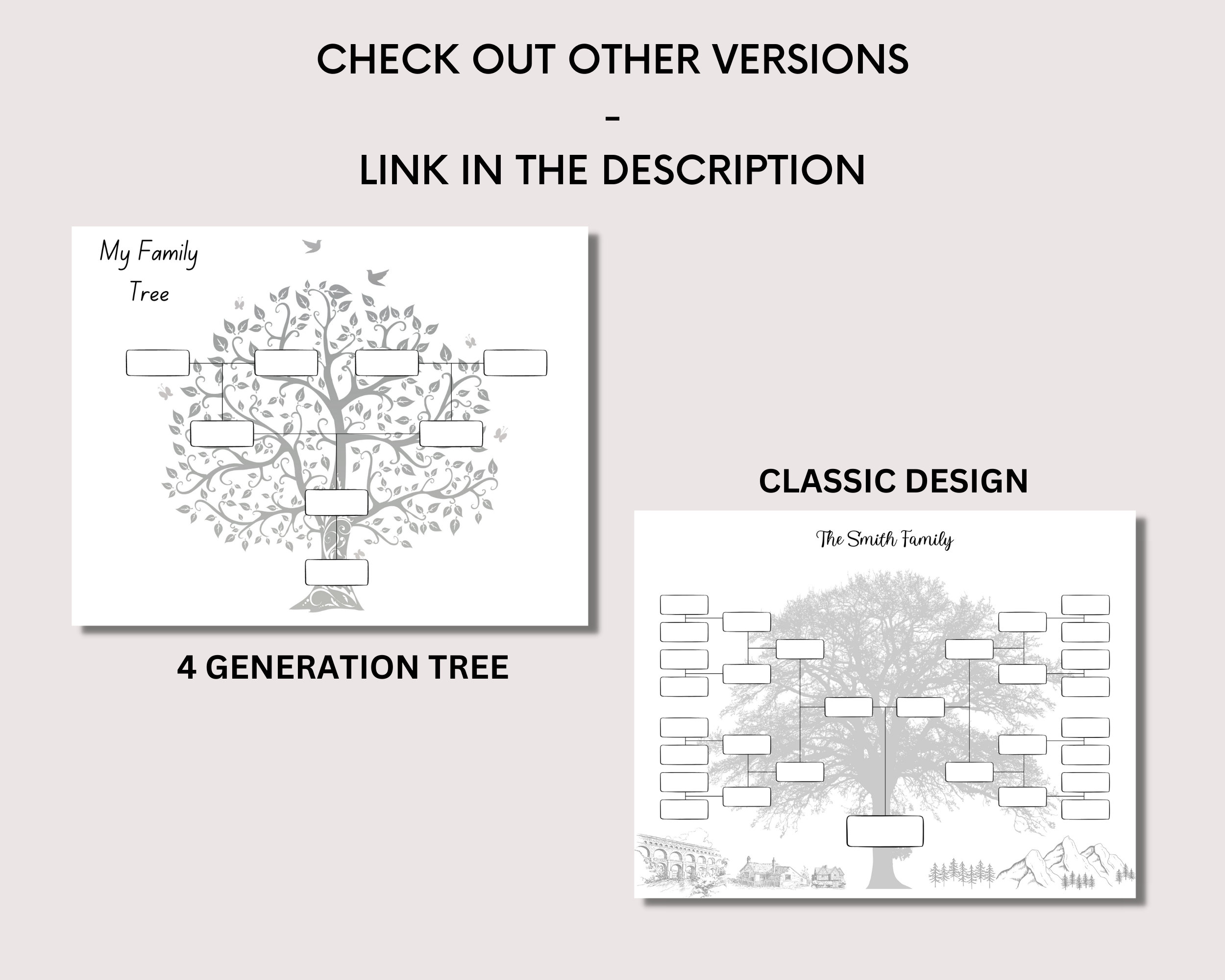Single Parent Editable Family Tree Template - Etsy
