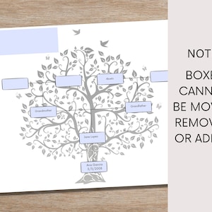 Editable Family Tree Template for Single Parent - Etsy