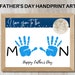 Father's Day Handprint Art Gift for Dad, I Love You to the Moon ...