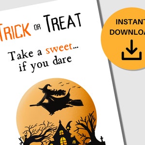 Printable Halloween Candy Sign, Halloween Candy Door Sign, Happy ...