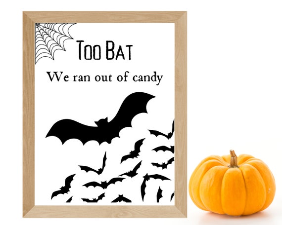 Printable Halloween No Candy Sign No More Candy Door Sign - Etsy