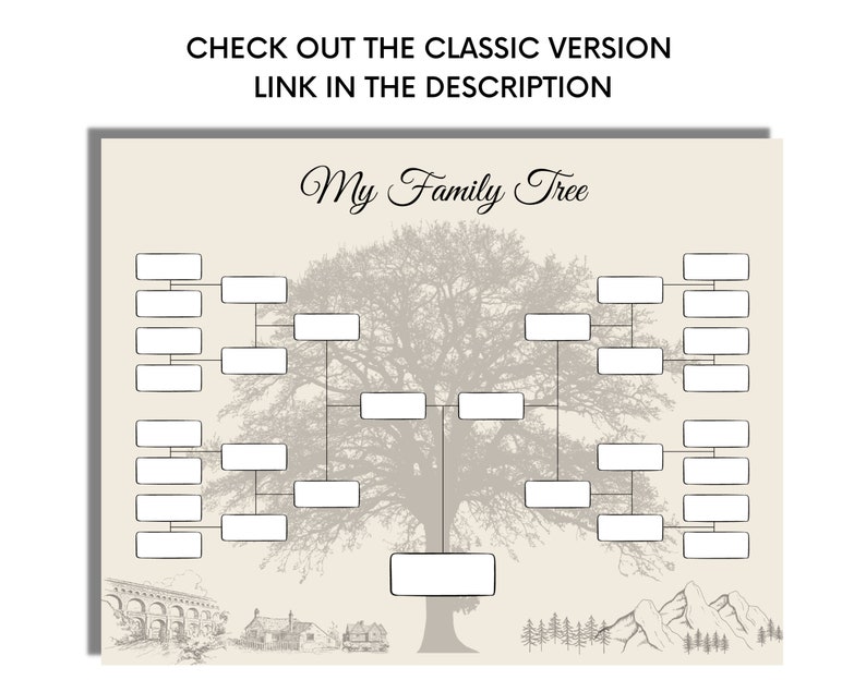 Editable Family Tree Template for Five Generations - Etsy Editable Family Tree Template for Five Generations - Etsy
