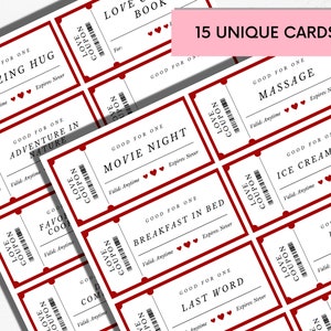 Printable Love Coupon Book for Valentine's Day, Birthday or Anniversary ...