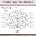 Editable Family Tree Template for Single Parent - Etsy