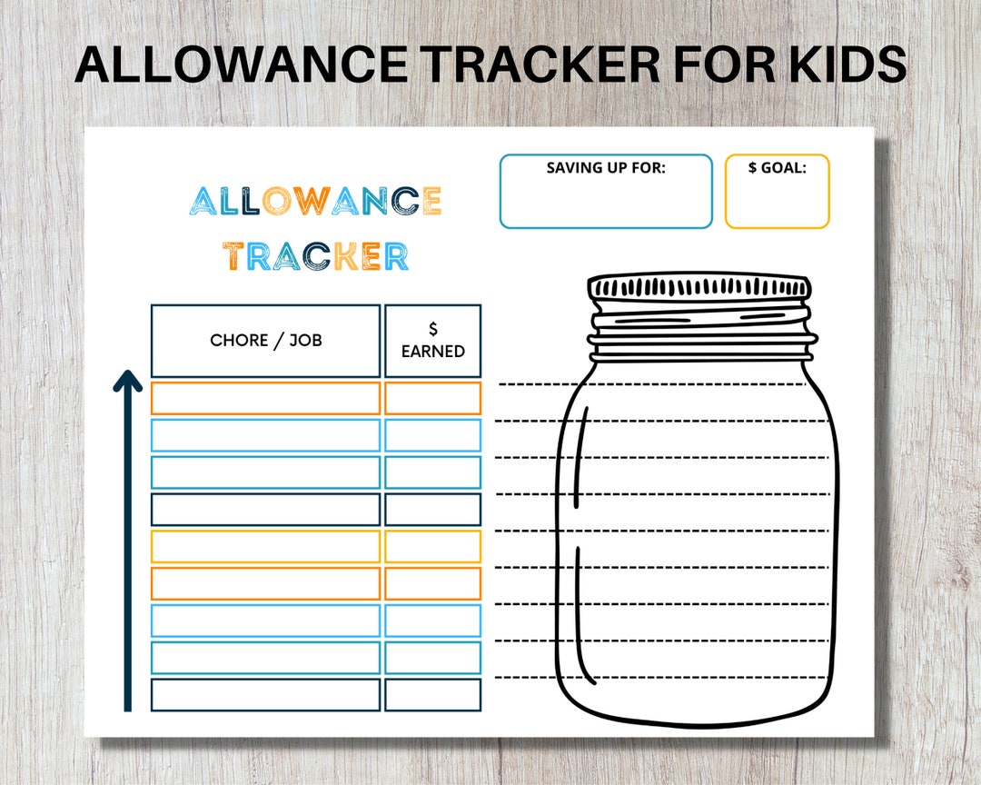 Printable Kids Savings Tracker With Sections for Chores and Goals - Etsy UK