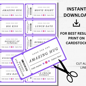 Mother's Day Coupon Book | Personalized, Printable Gift for Mom for ...