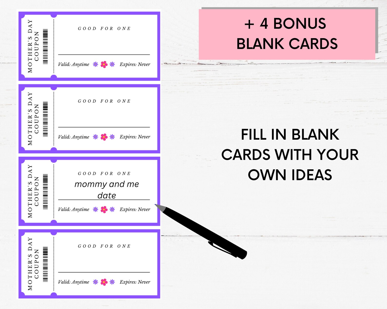 Personalized Mother's Day Coupon Book | Printable Gift (PDF) - Etsy