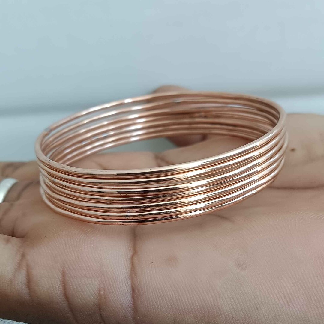 7 Set Copper Bangle Handmade Bangle Copper Bangles Healing - Etsy Canada