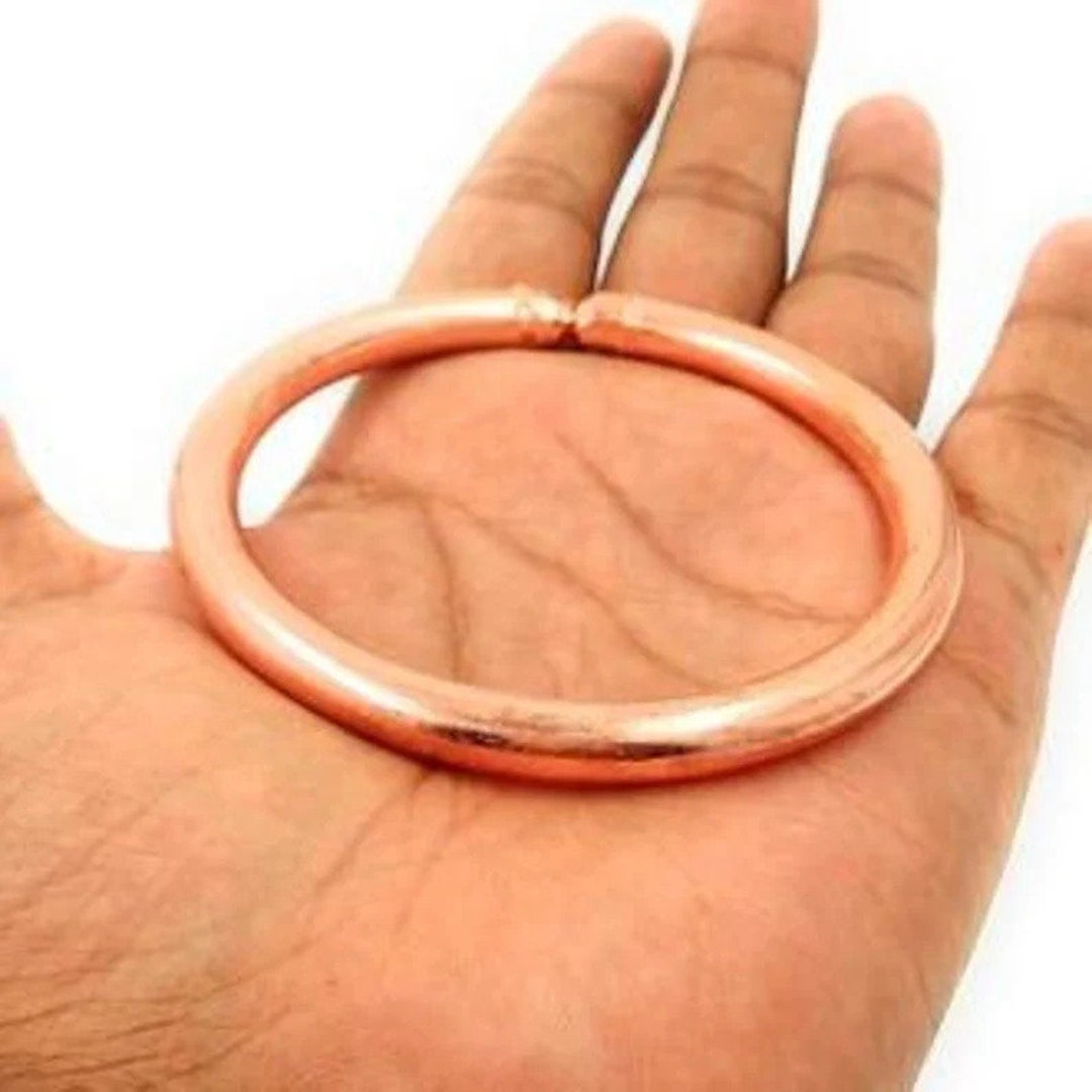 Thick Copper Bangle, Pure Copper Adjustable Bangle Bracelet, Handmade ...