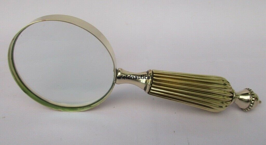 Full Brass Magnifying Glass With Brass Handle Home and Office Decor ...