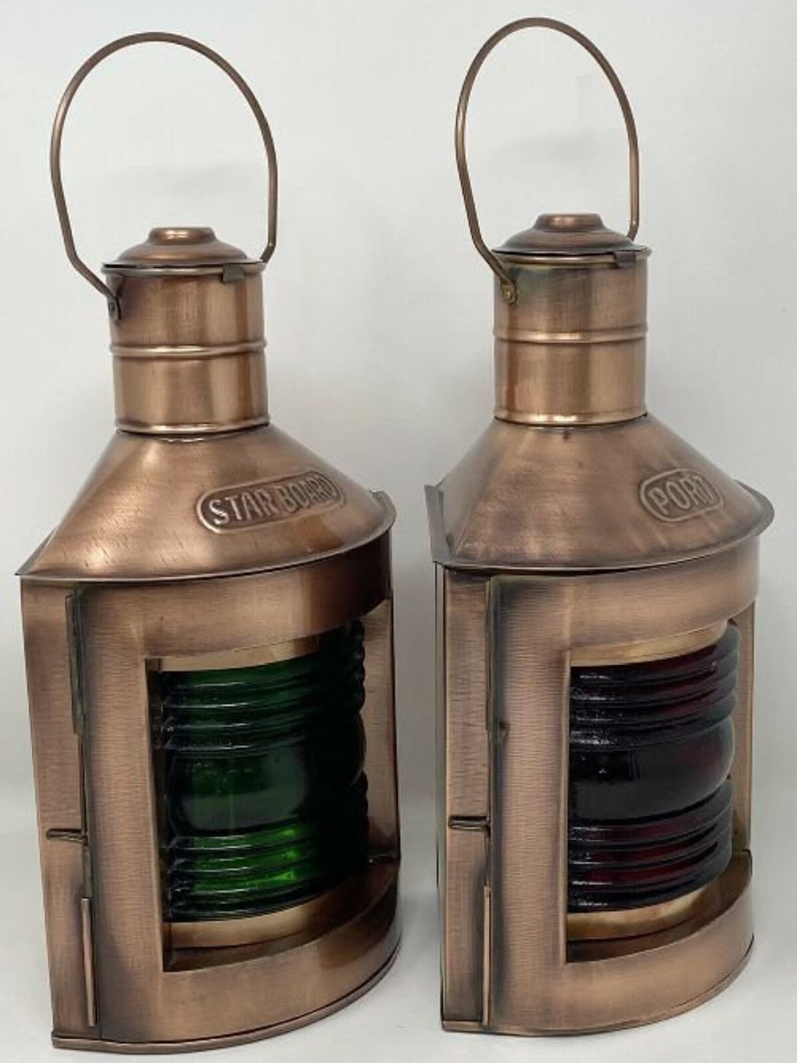 Handmade Port and Star Board Nautical Maritime Oil Lanterns Brass ...
