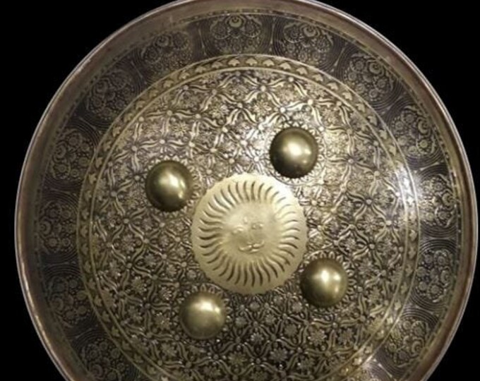 Medieval Islamic Shield Embossed Indo Persian Shield Arabic Inscription ...